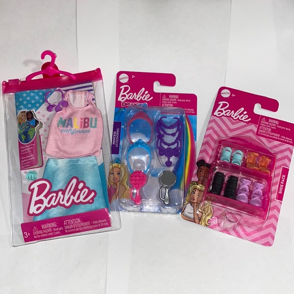 Barbie | Toys | 3 Packs Of Barbie Accessories | Poshmark